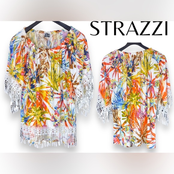Strazzi | Swim | 6 Medium Strazzi Fringed Stretch Knit Top On Or Off ...